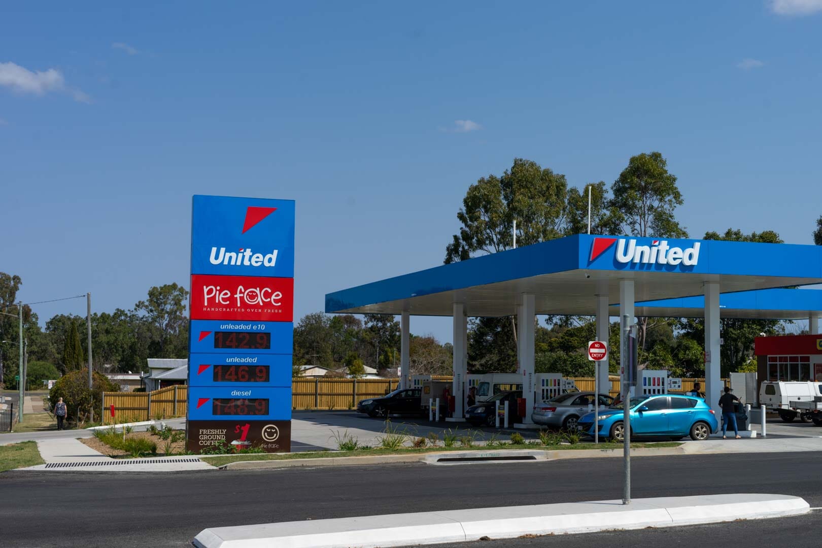 Petrol Service Station Bollards | United Service Station & Pie Face ...