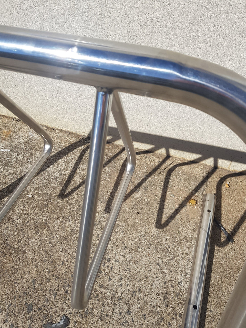 5 Station Bike Rack Triangle Holder | Stainless Steel – TKO Bollards